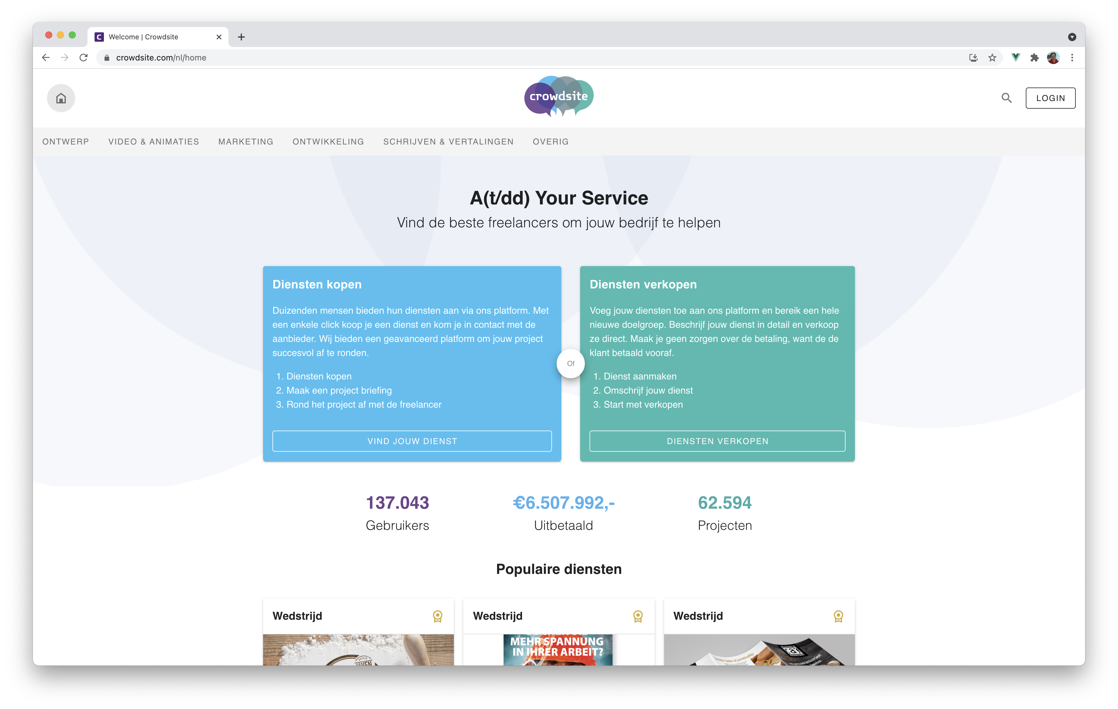 Crowdsite claimt allereerste Nederlandse webshop voor diensten - Emerce