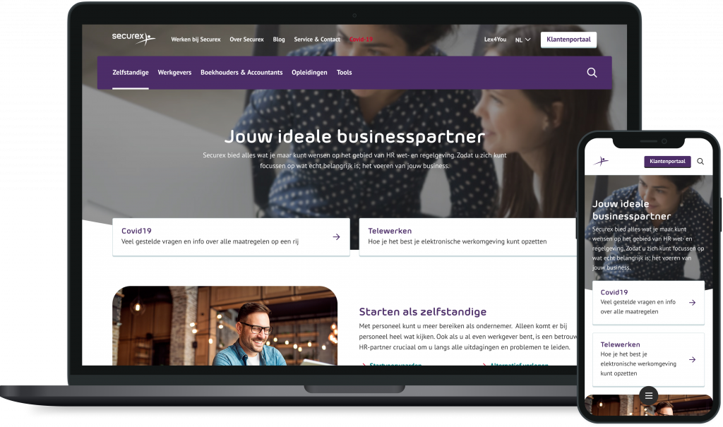 Nieuwe corporate website voor Securex.be - Emerce