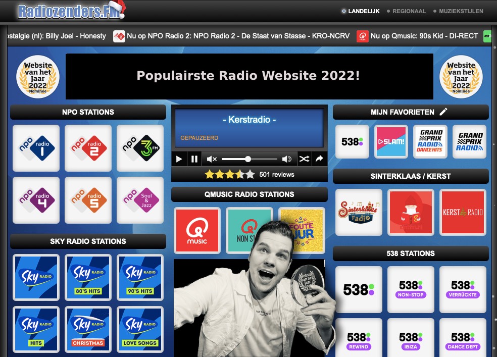 Radiozenders.FM, Populairste Website Radio 2022 - Emerce