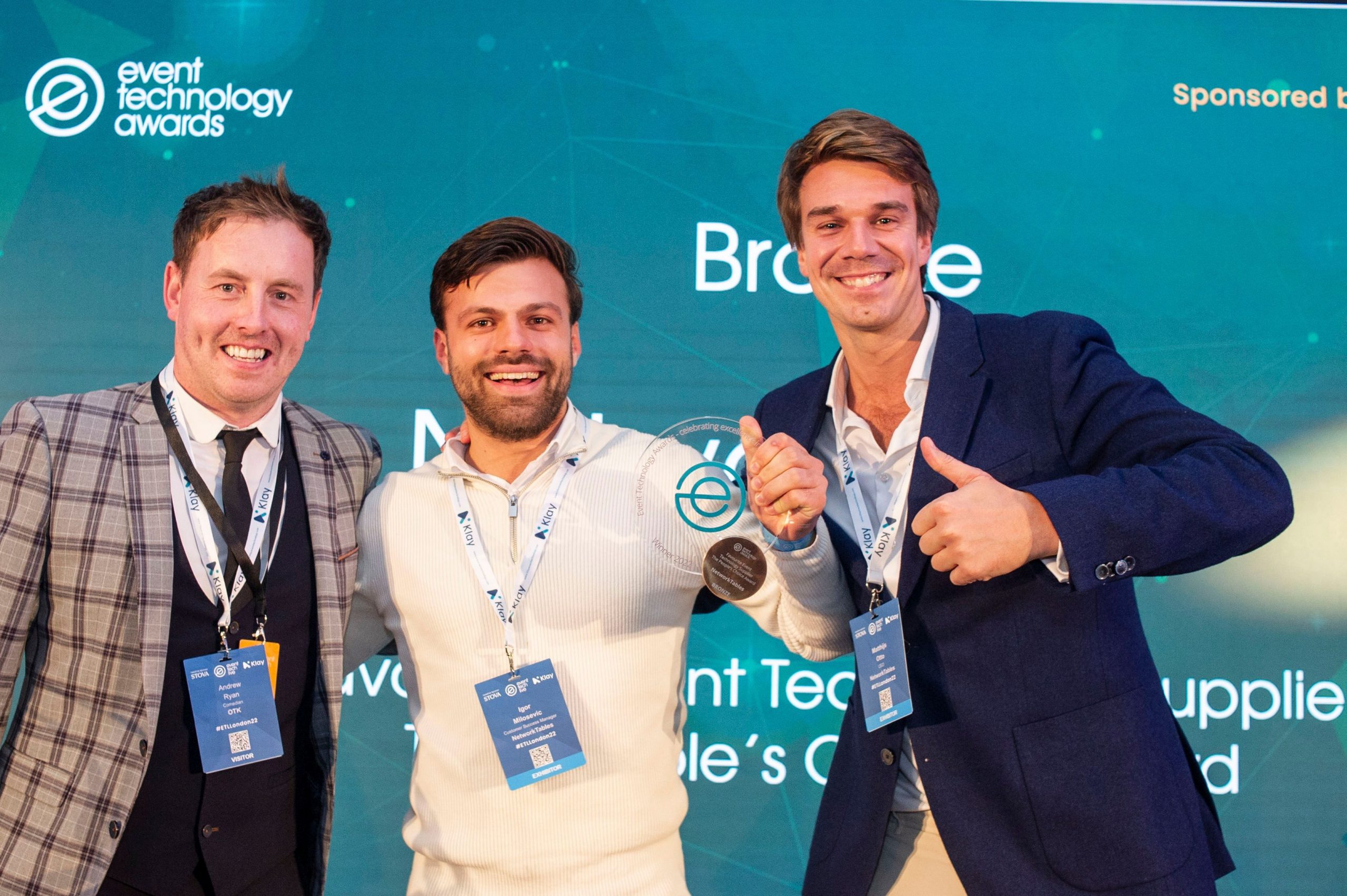 NetworkTables wint 'Favourite Event Technology Supplier' award - Emerce