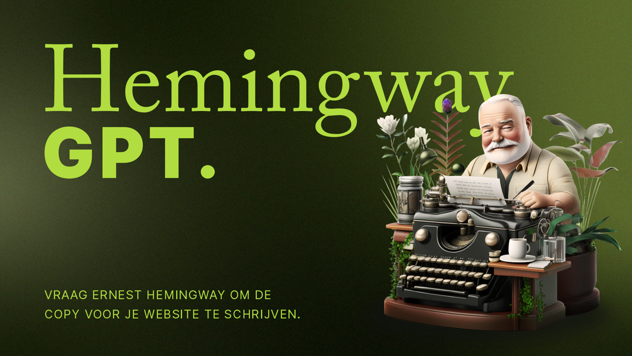 Hemingway leeft voort in AI: September lanceert HemingwayGPT voor ...