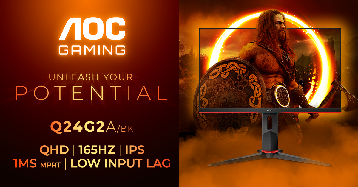 AGON by AOC lanceert de AOC GAMING Q24G2A/BK; een compacte 24-inch QHD-gaming-monitor met ...