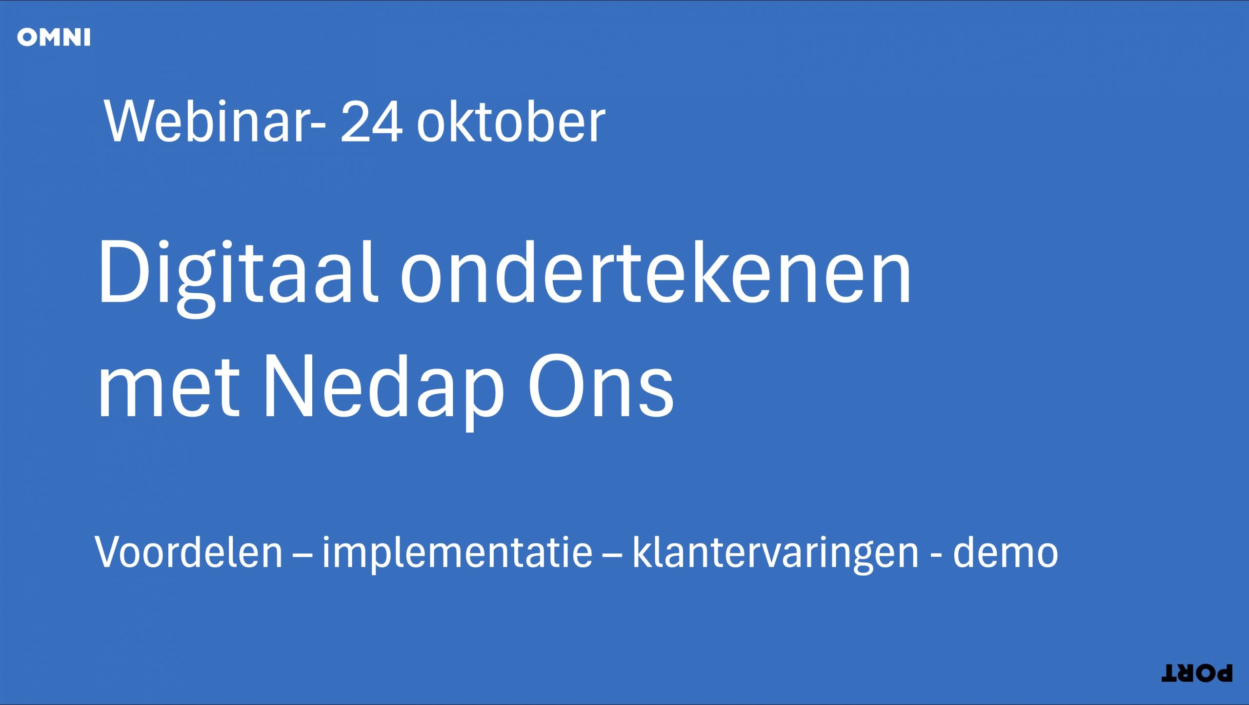 Webinar Digitaal ondertekenen met Nedap Ons - Emerce