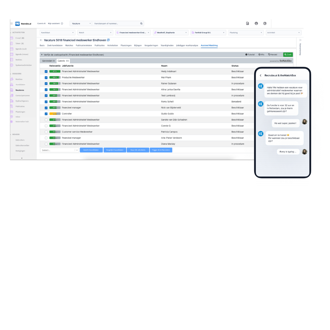 theMatchBox en Recrubo.ai integreren hun AI oplossingen om recruiters het leven nog makkelijker ...