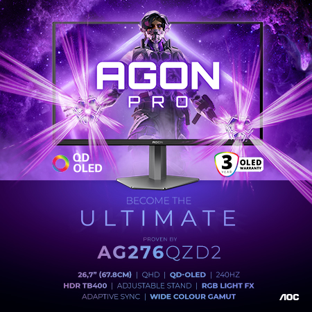 AGON by AOC introduceert twee nieuwe QD-OLED gaming-monitoren; de AGON ...