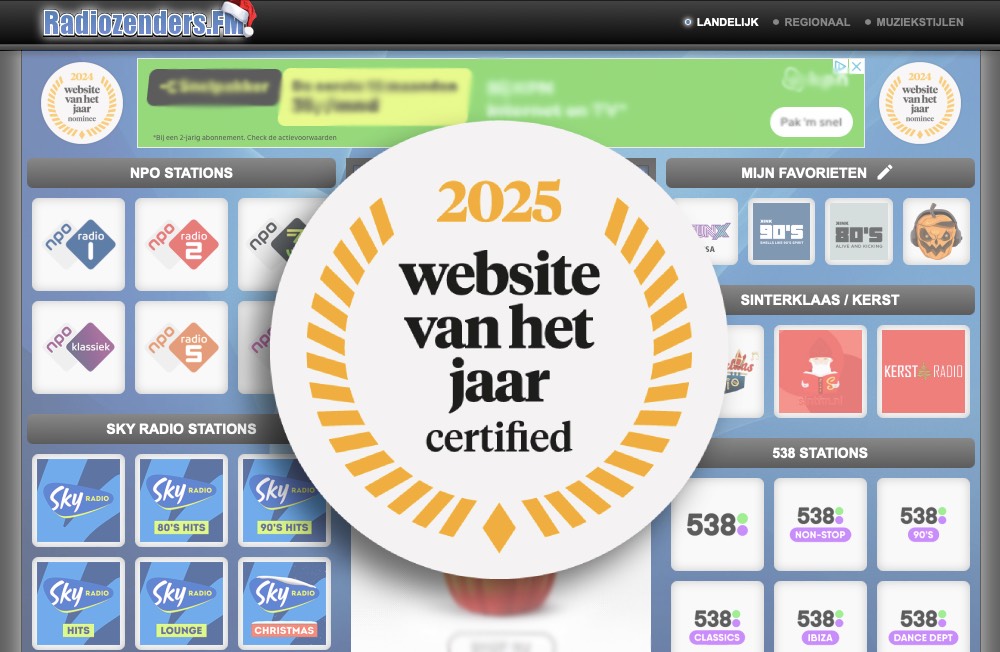 Radiozenders.FM bekroond met nieuwe Website van het Jaar-certificering ...
