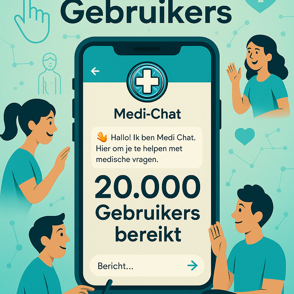 Medi-Chat bereikt 20.000 gebruikers en verstevigt positie als grootste ...